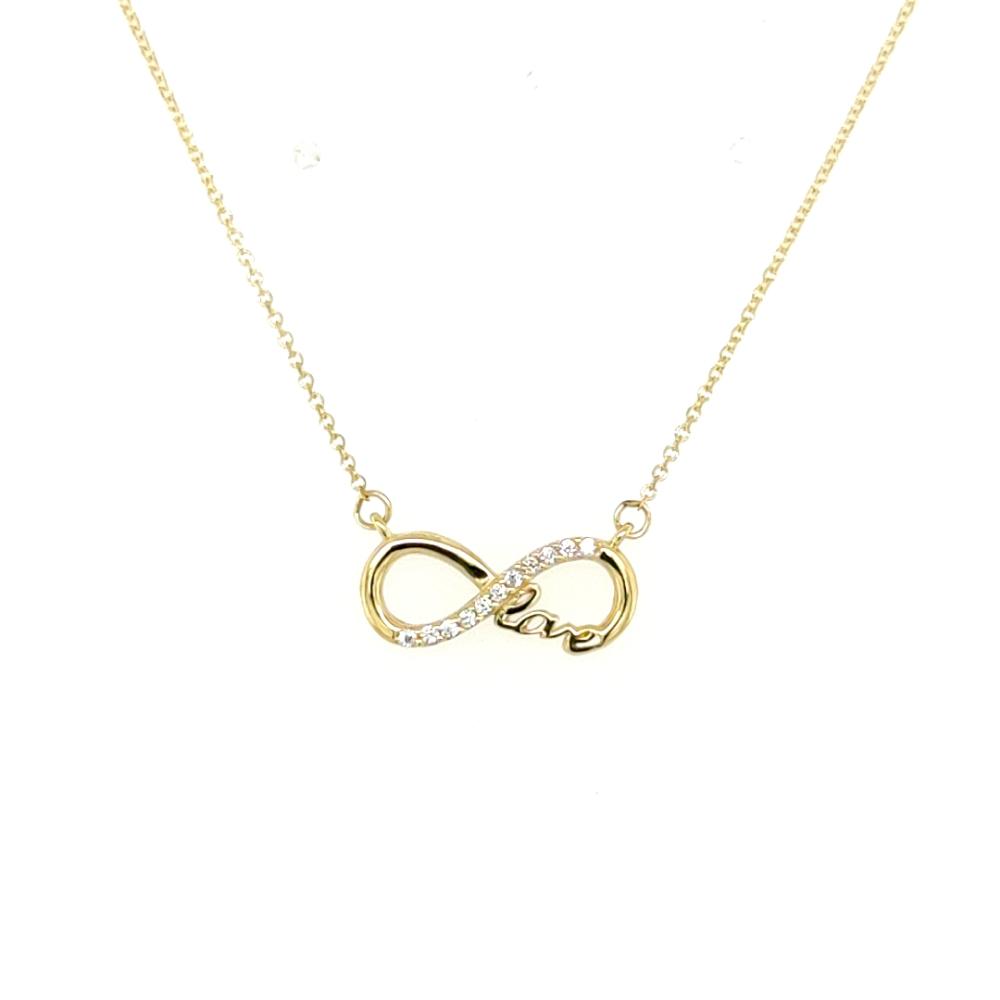 Women's necklace, gold K9 (375°), infinity - ΔΡΑΝΔΑΚΗΣ - ΚΟΣΜΗΜΑ, ΡΟΛΟΙ ...