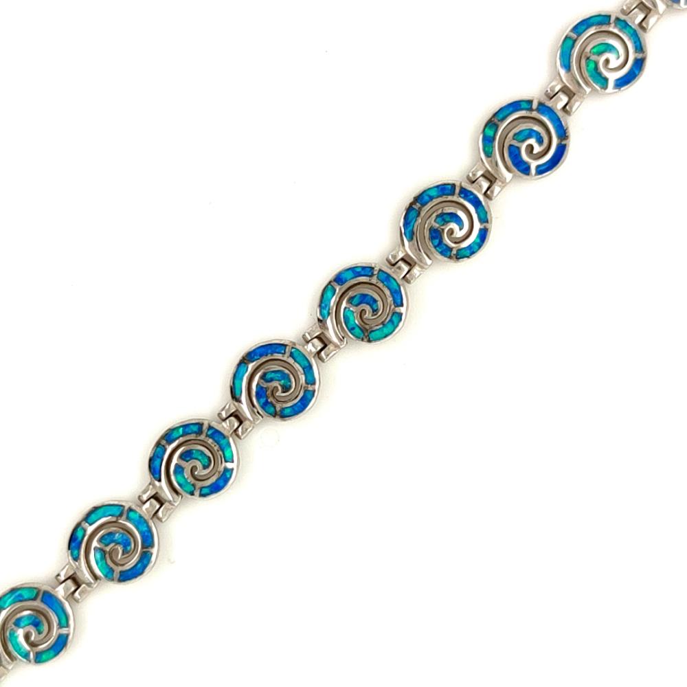 Βραχιόλι, ασήμι (925°), Σπείρα με τεχνητό opal - ΔΡΑΝΔΑΚΗΣ - ΚΟΣΜΗΜΑ ...