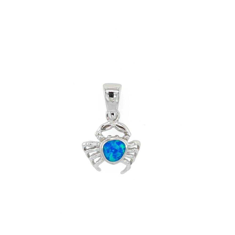 Μενταγιόν, ασήμι (925°), κάβουρας με τεχνητό opal - ΔΡΑΝΔΑΚΗΣ - ΚΟΣΜΗΜΑ ...